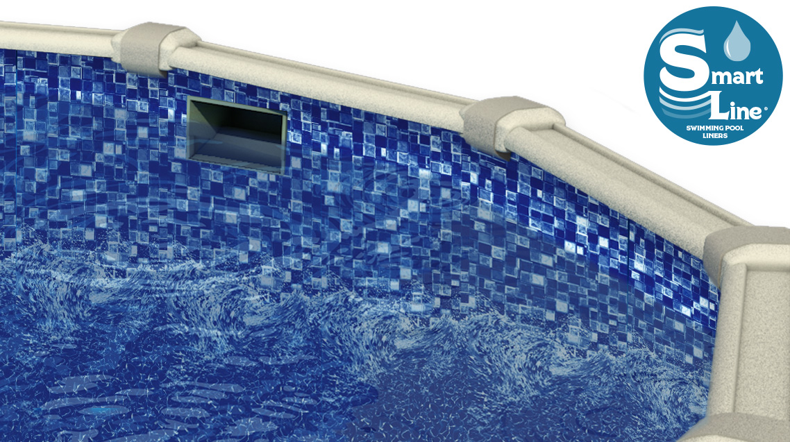 SmartLine® 18' x 23' Oval Blue Wave Overlap - 48" / 52" H 25 Gauge ...