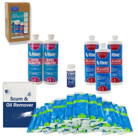 Rx Clear® Complete Pool Chemical Kit for Pools Up to 30,000 Gallons ...