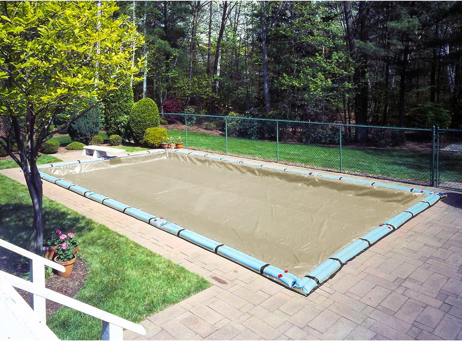 HPI Armor Kote Tan/Blue Winter Cover for a 30' x 50' Inground Rectangle ...